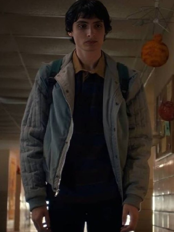 Mike Wheeler Stranger Things S5 Grey Bomber Jacket - The Jacket Cart